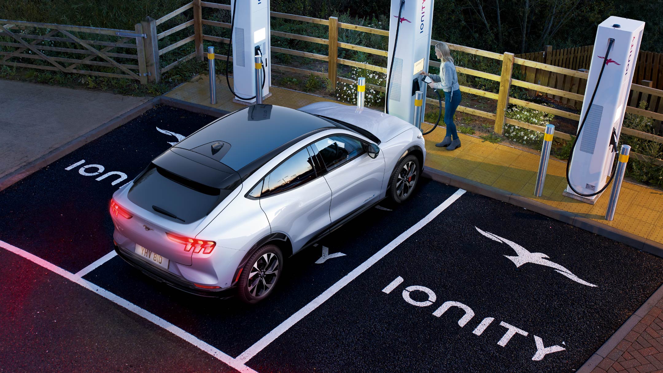 All-Electric Ford Mustang Mach-E SUV charging | Ford UK